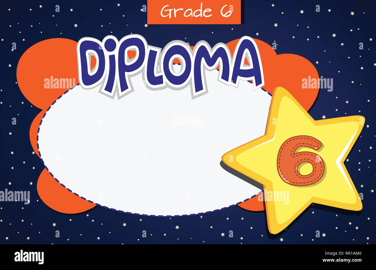 Grade diploma certificate template illustration Stock Vector Image ...