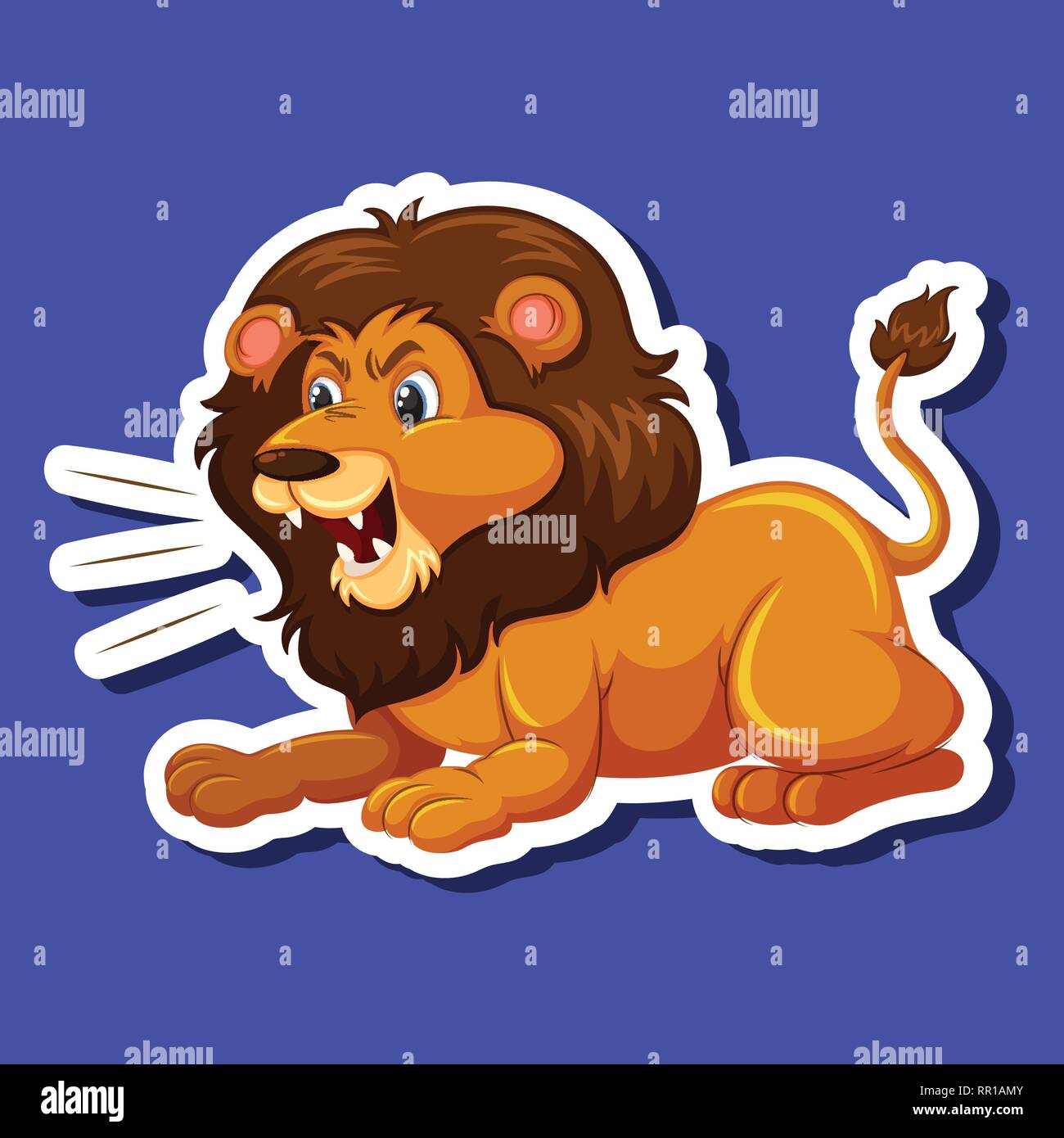 A male lion character illustration Stock Vector Image & Art - Alamy