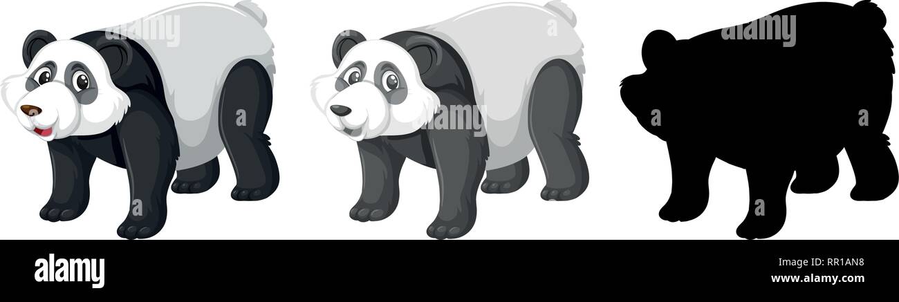 Set of panda character illustration Stock Vector Image & Art - Alamy