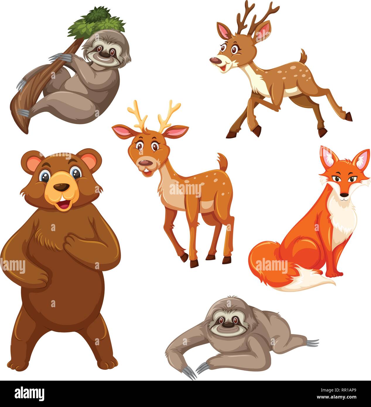 Set of exotic animals illustration Stock Vector Image & Art - Alamy