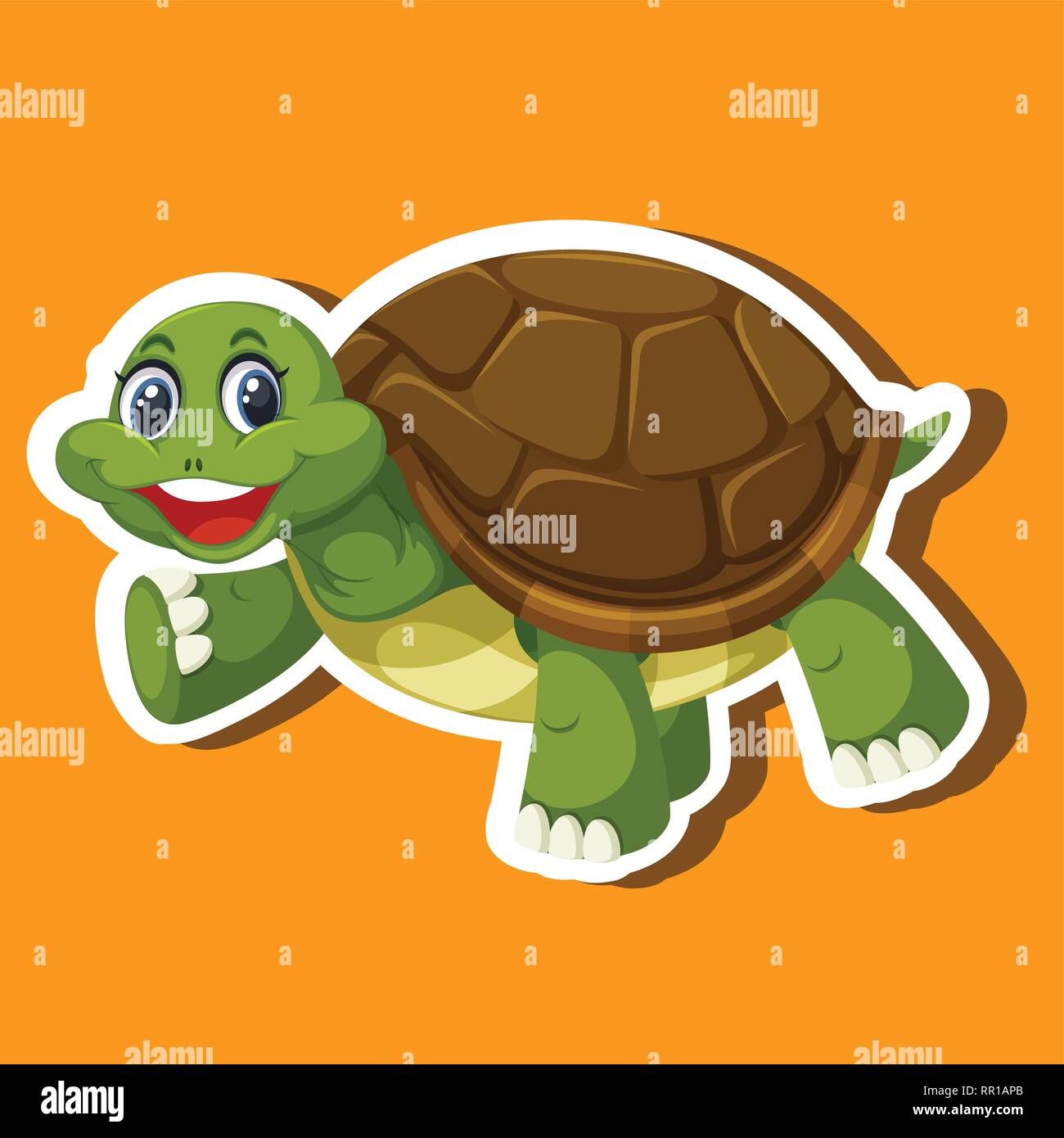 A simple turtle sticker illustration Stock Vector Image & Art - Alamy