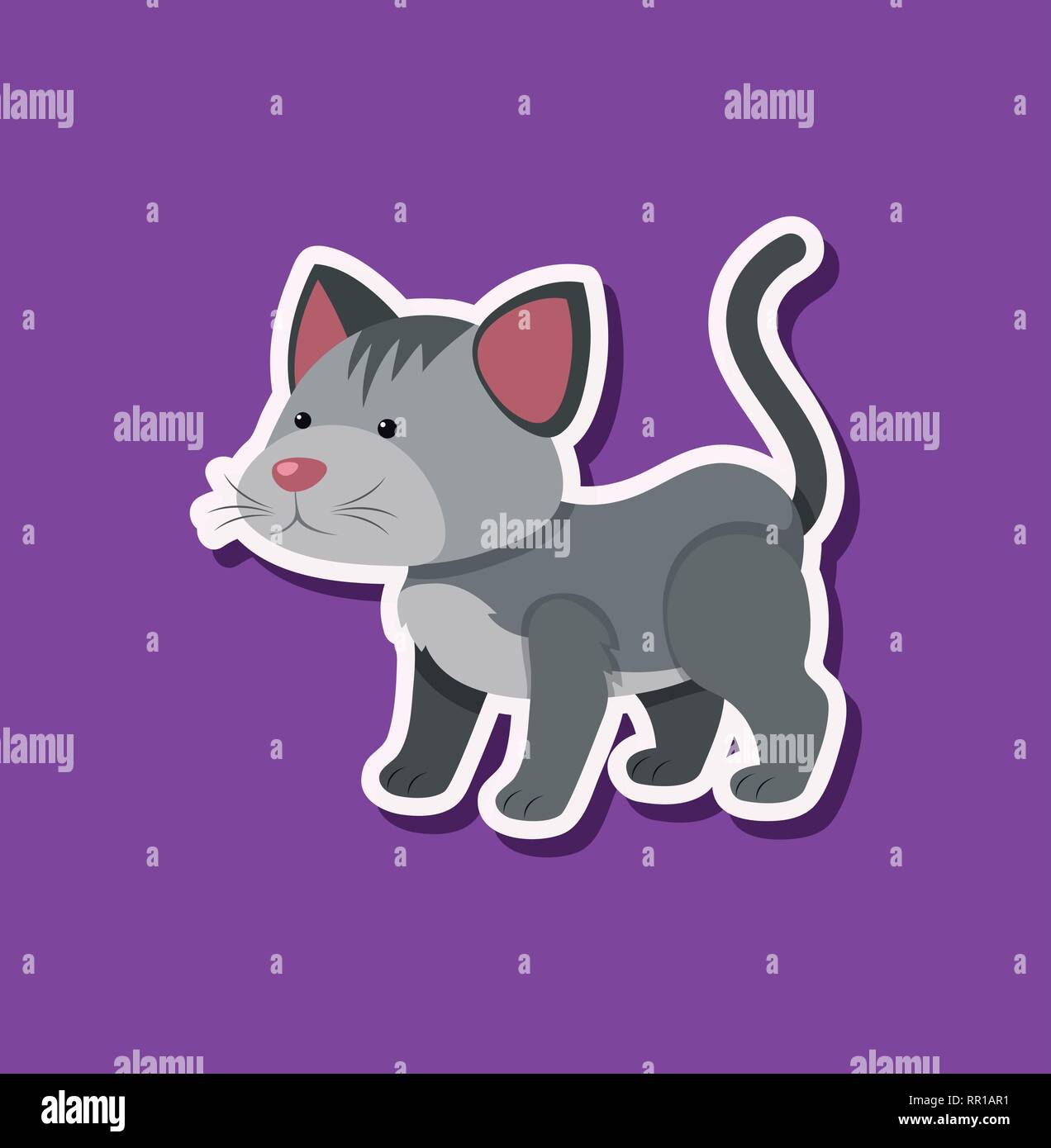 A simple cat sticker illustration Stock Vector Image & Art - Alamy