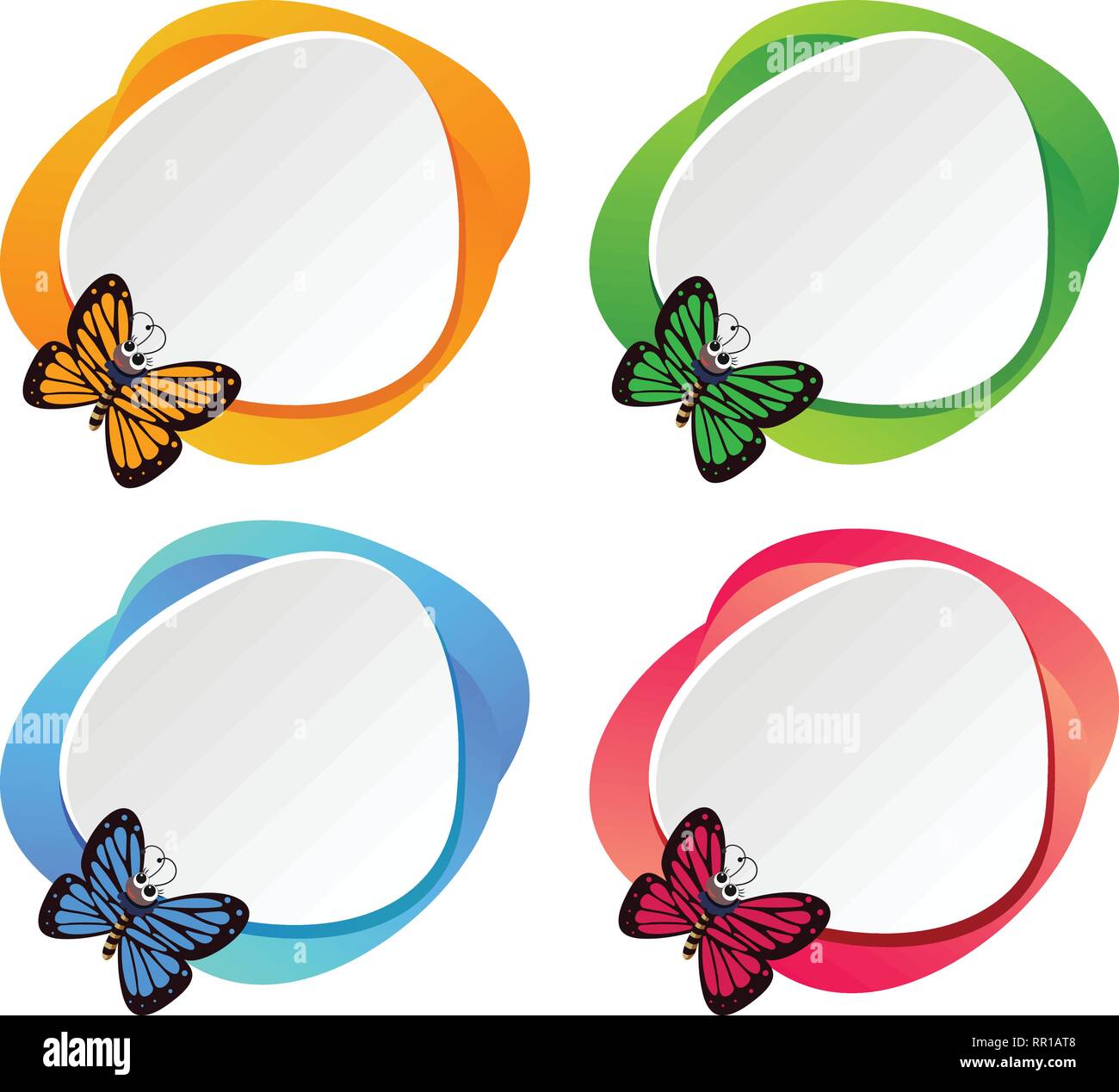 Set of butterfly banner illustration Stock Vector Image & Art - Alamy