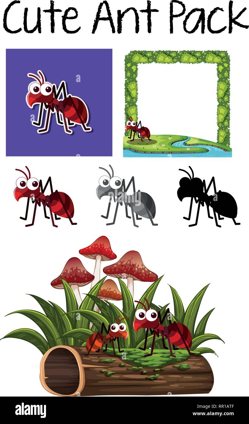 A pack of ant illustration Stock Vector Image & Art - Alamy