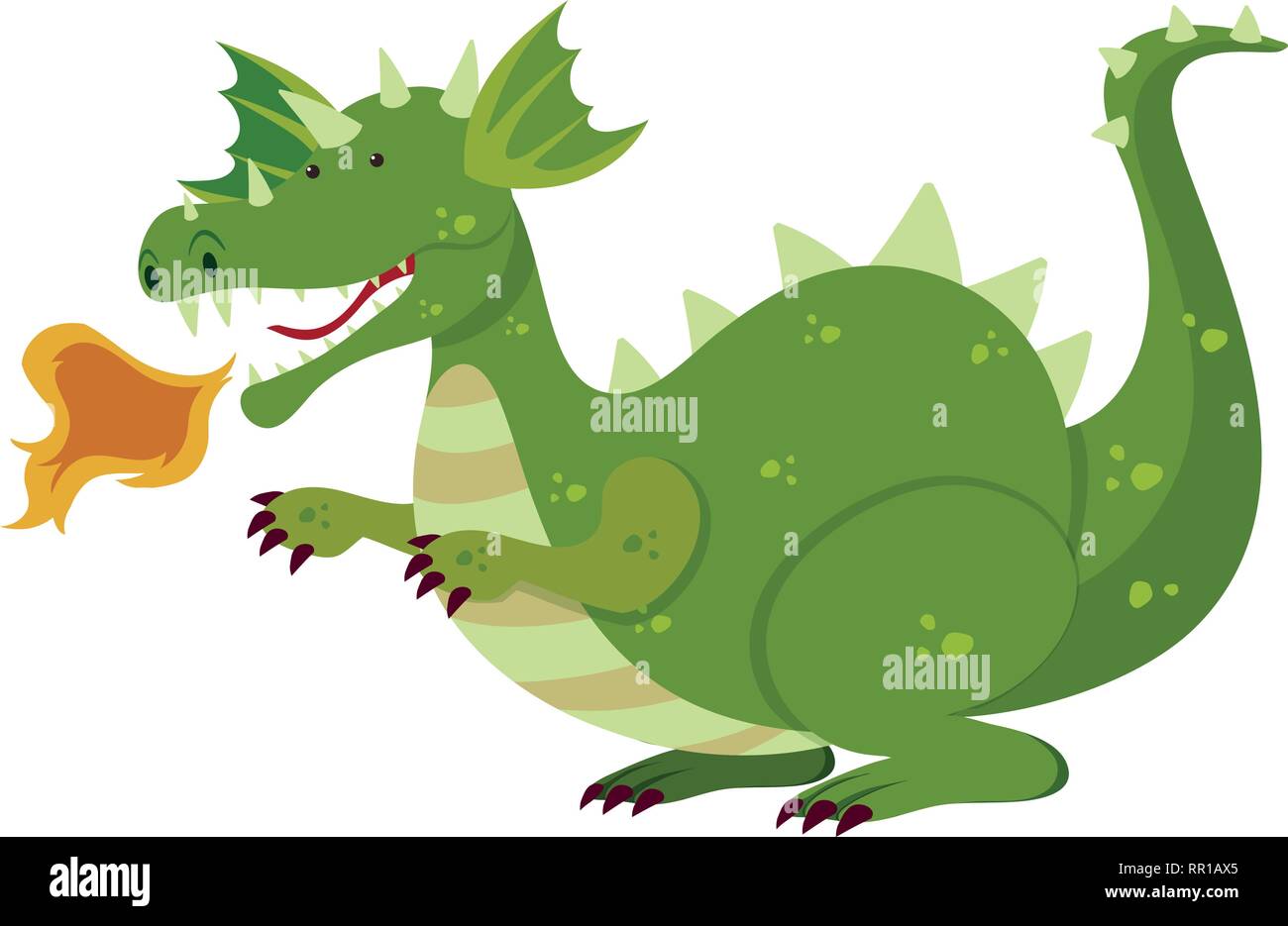 A green dragon character illustration Stock Vector Image & Art - Alamy