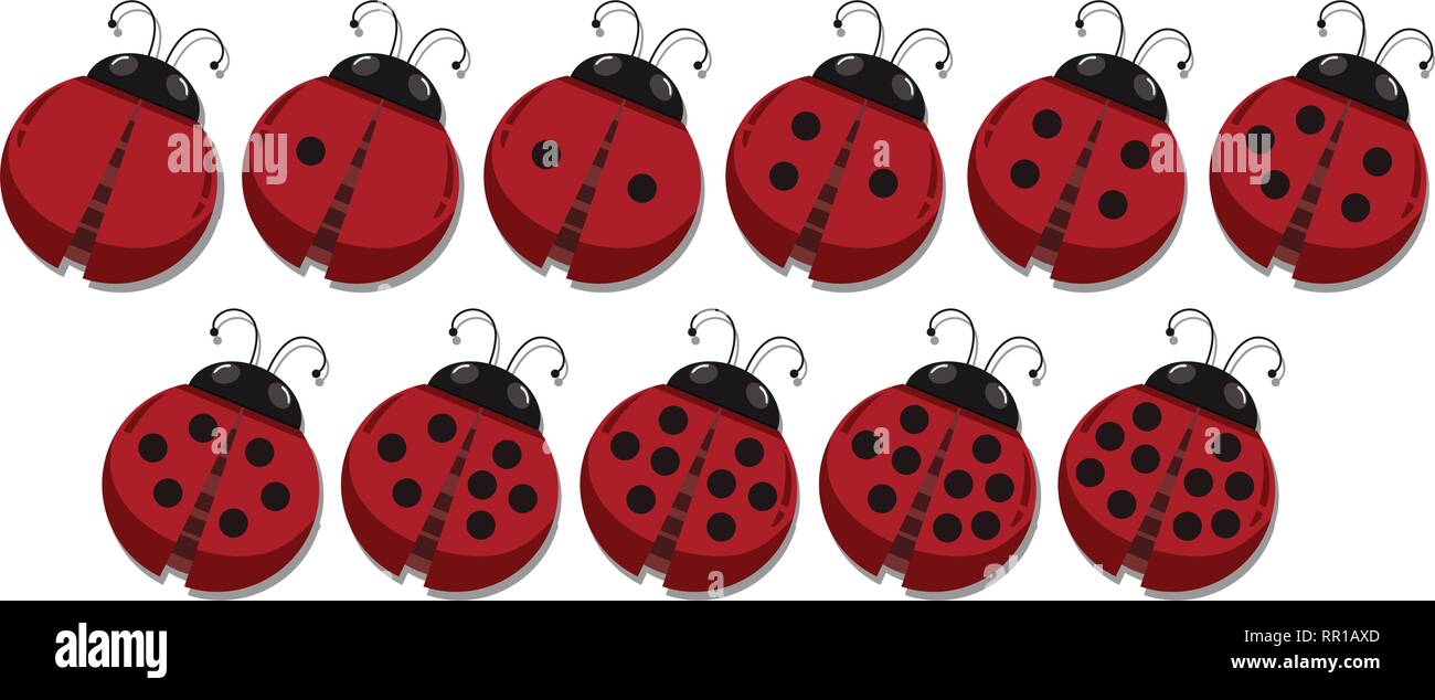 Math count ladybug spots illustration Stock Vector Image & Art - Alamy