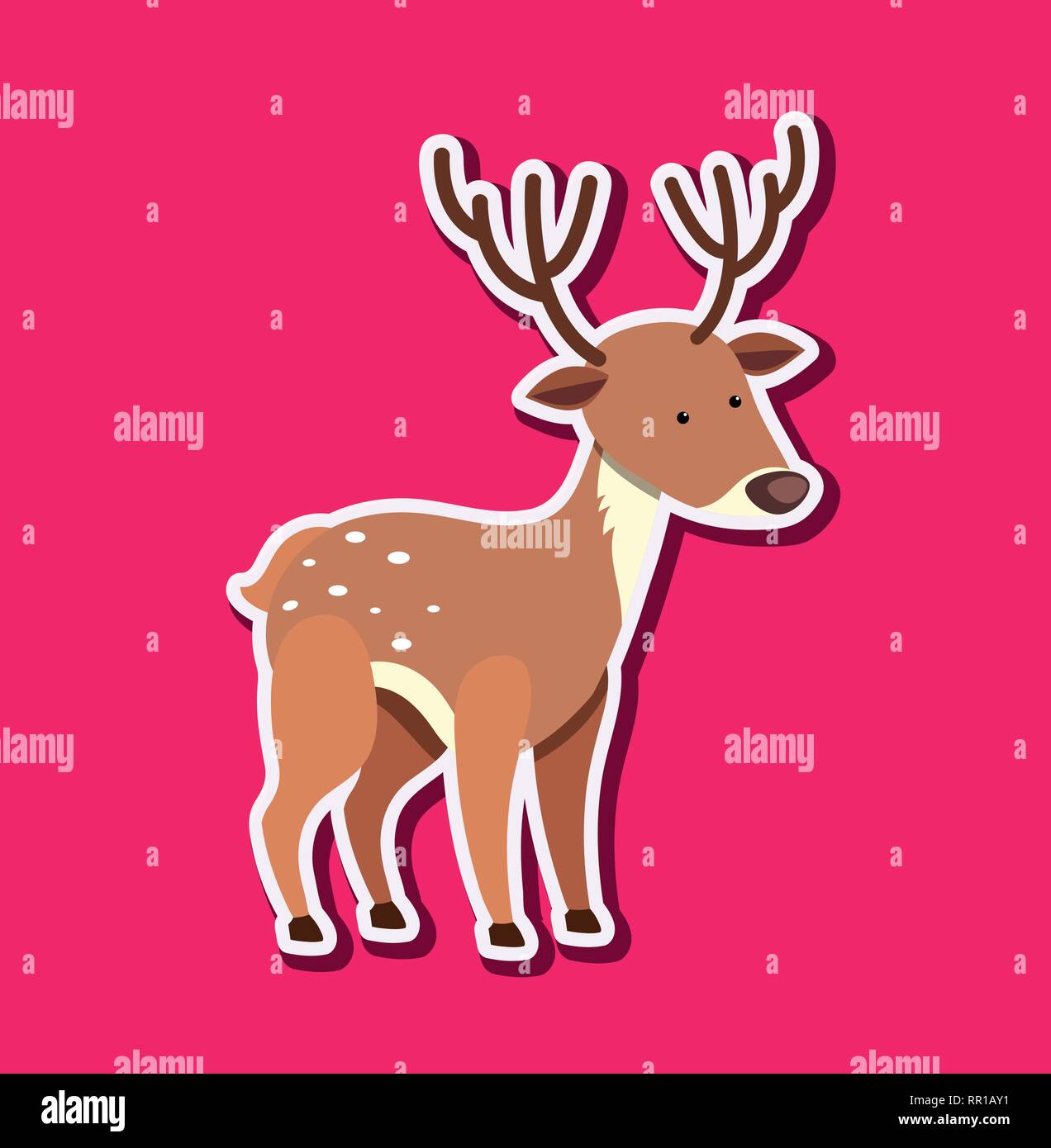 Deer sticker hi-res stock photography and images - Alamy