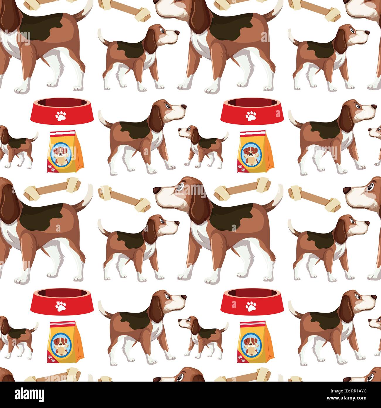 A dog seamless pattern illustration Stock Vector Image & Art - Alamy