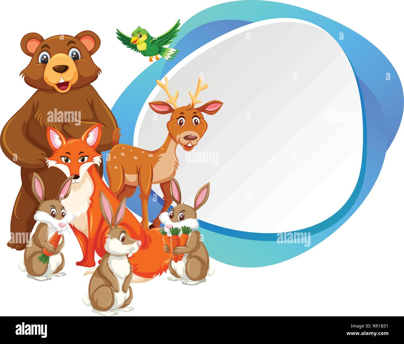 WIld animals banner template illustration Stock Vector Image & Art - Alamy