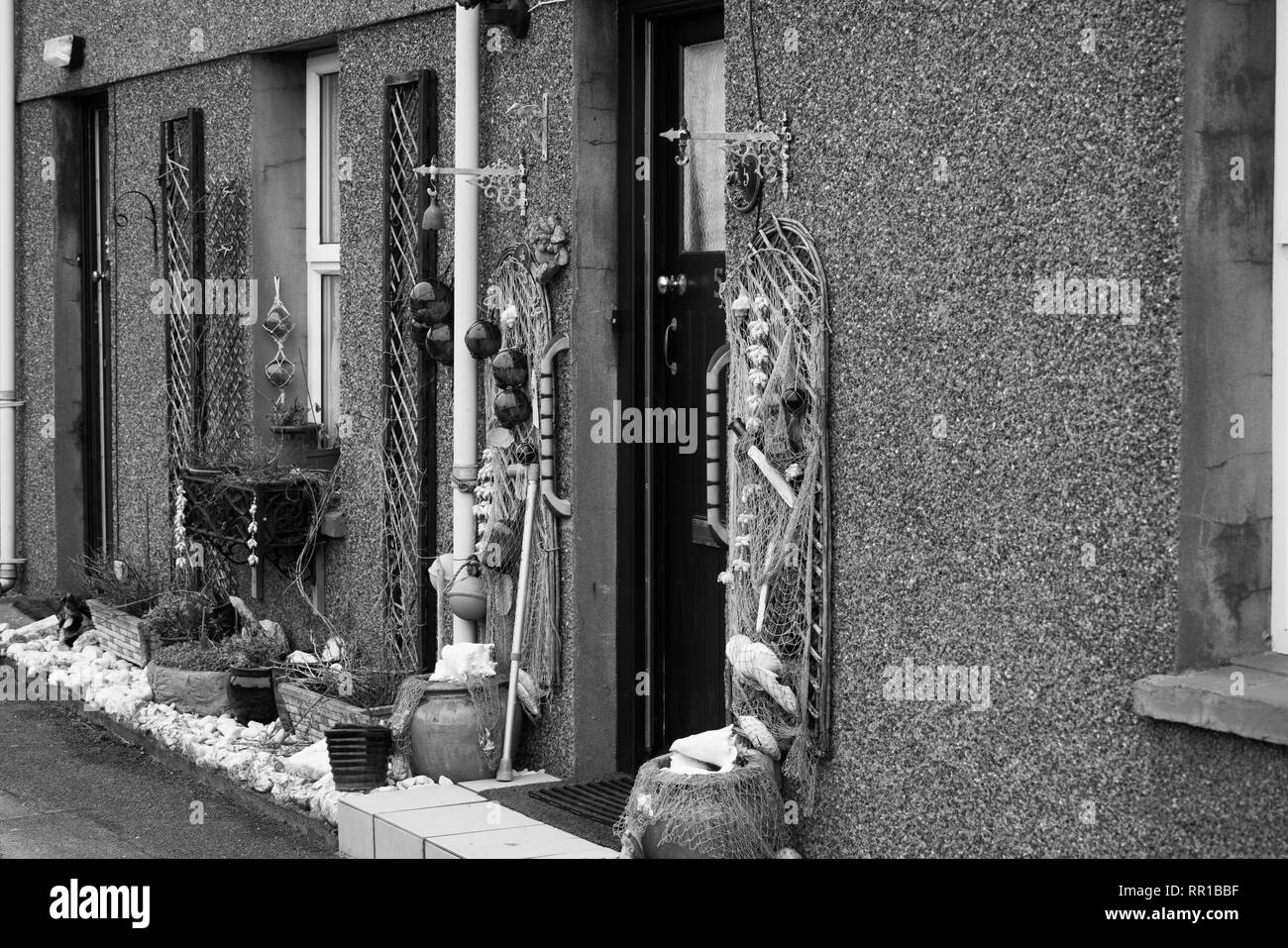 Man fishing in port Black and White Stock Photos & Images - Alamy