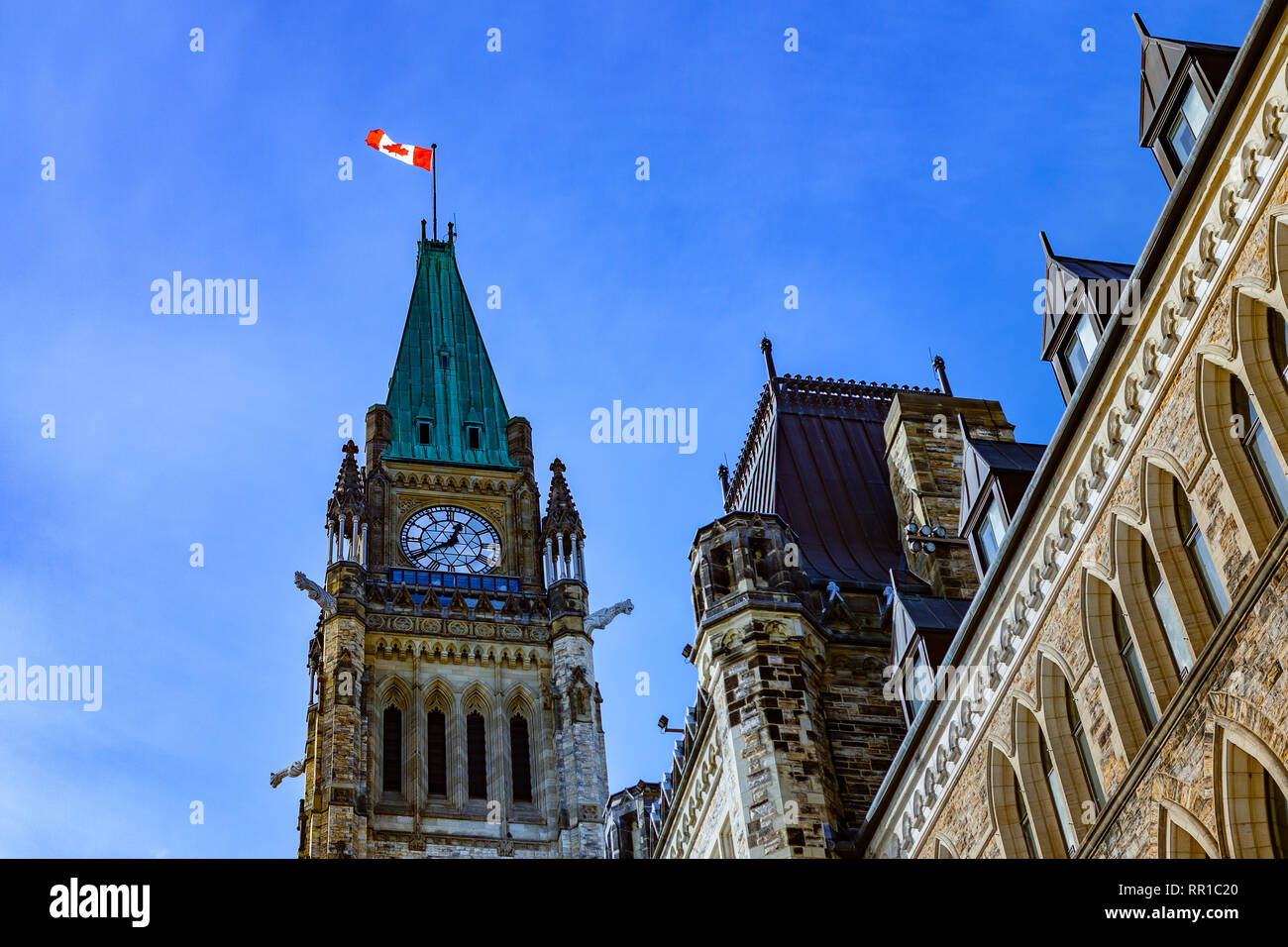Details of Federal Parliament Building of Canada in Ottawa, North ...