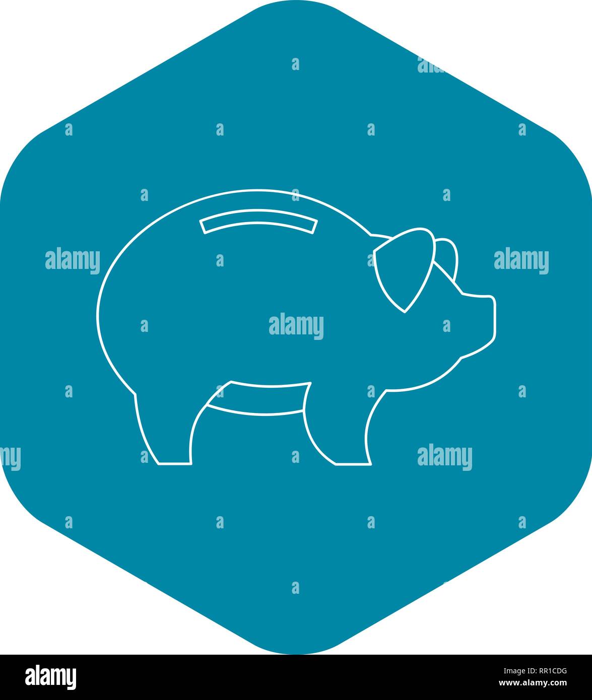 Piggy icon, outline style Stock Vector Image & Art - Alamy