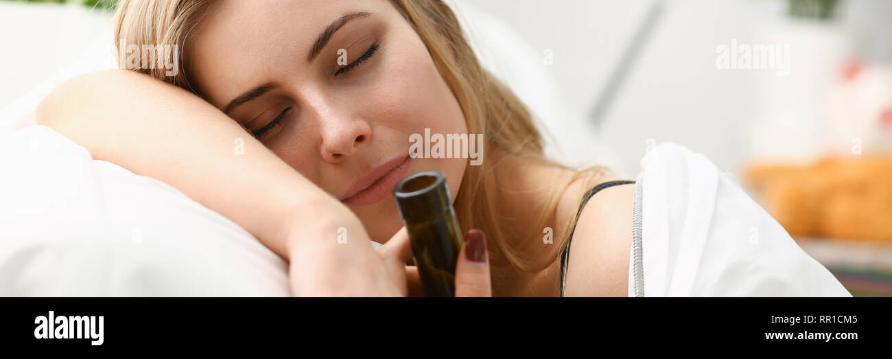 Lonely young woman sleeps early in the morning Stock Photo - Alamy