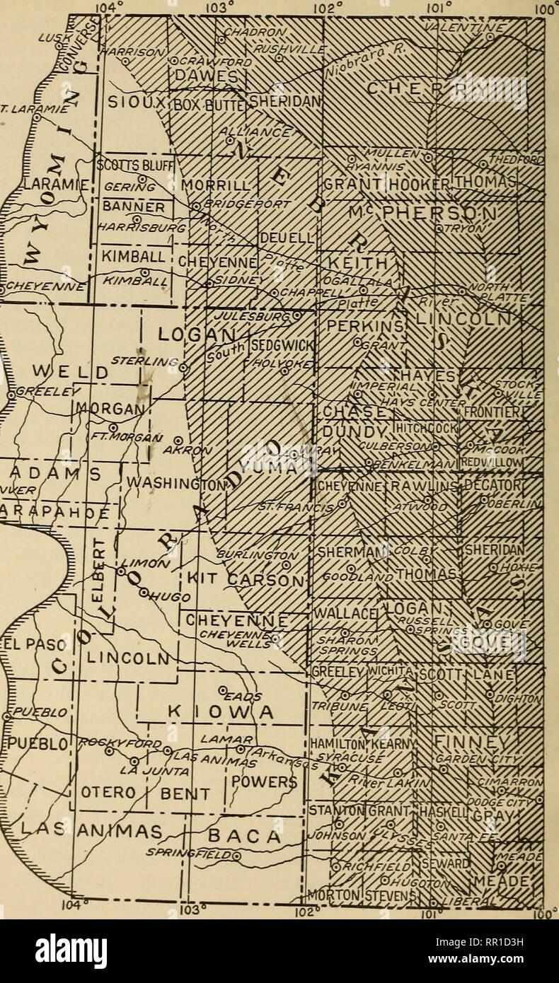 The great plains region map hi-res stock photography and images - Alamy