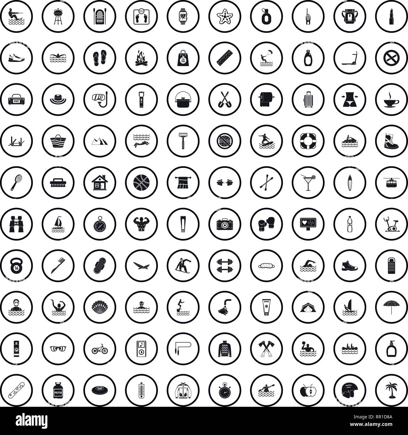 100 human health icons set, simple style Stock Vector Image & Art - Alamy