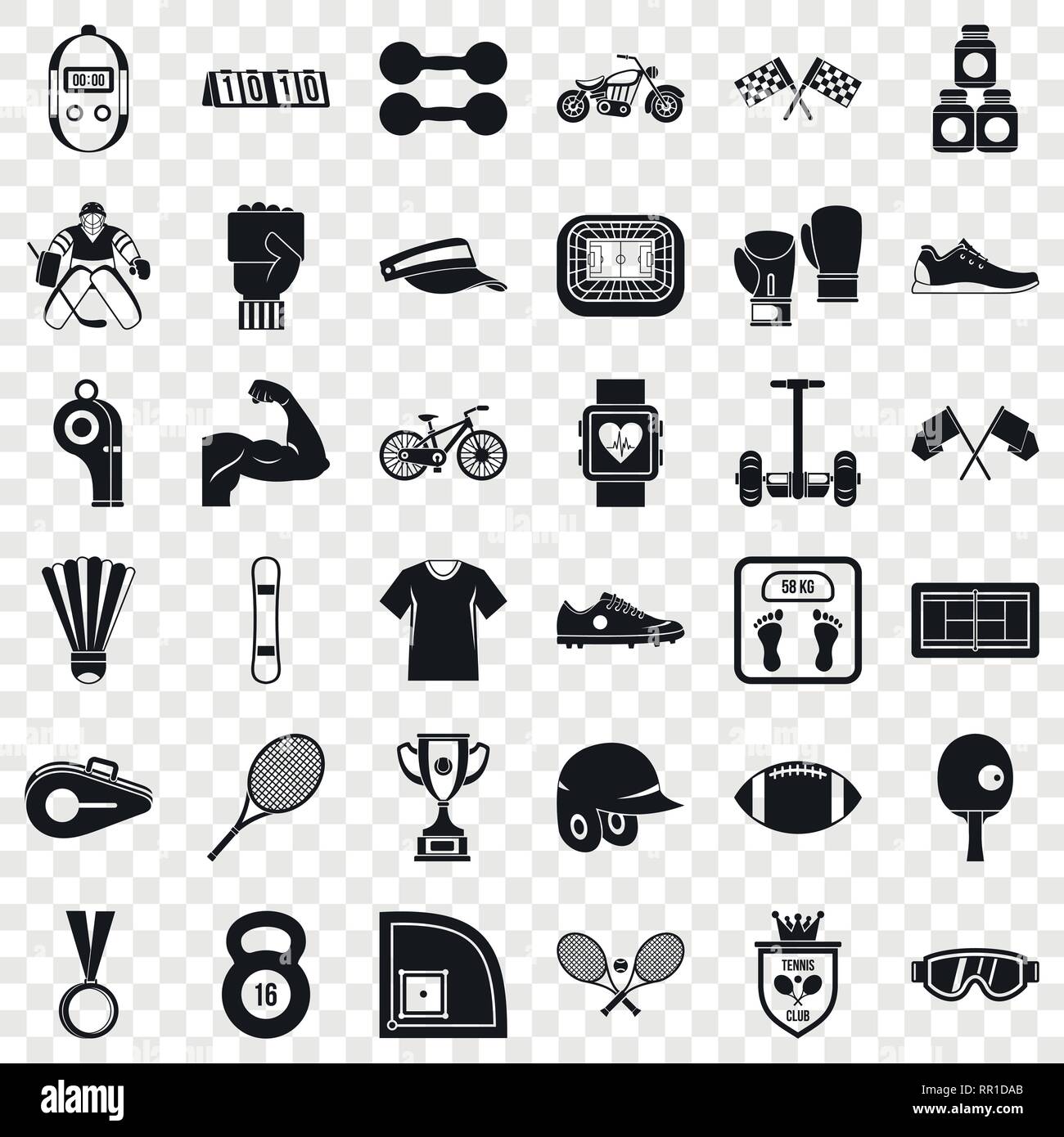 Training icons set, simple style Stock Vector Image & Art - Alamy