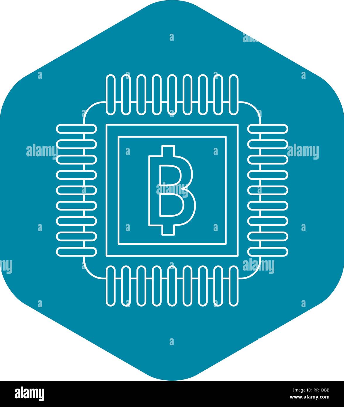 Chip icon, outline style Stock Vector Image & Art - Alamy