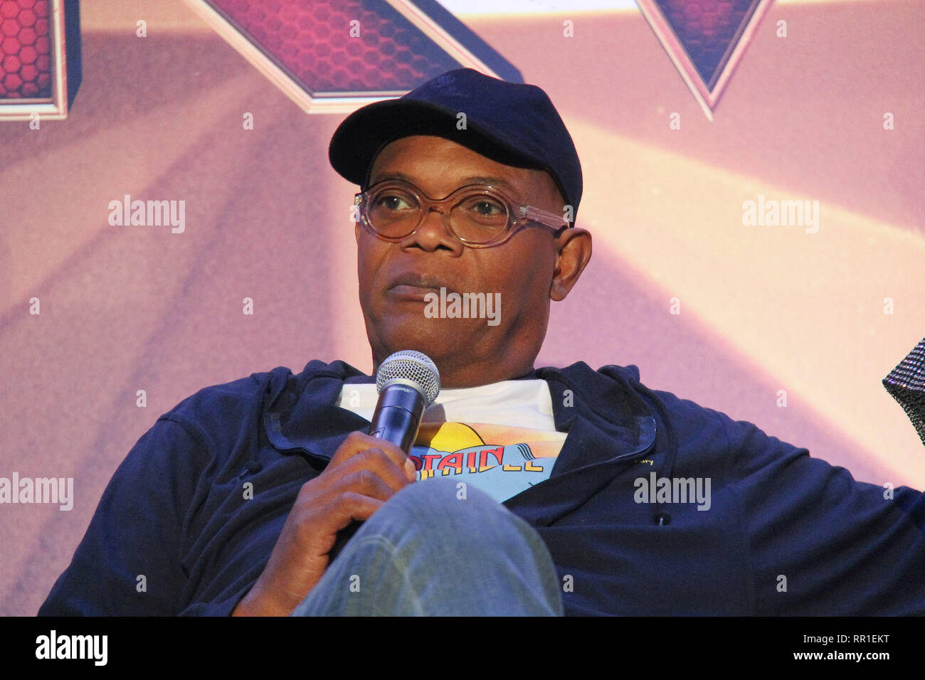 Samuel L. Jackson 02/22/2019 "Captain Marvel" Press Conference held at ...