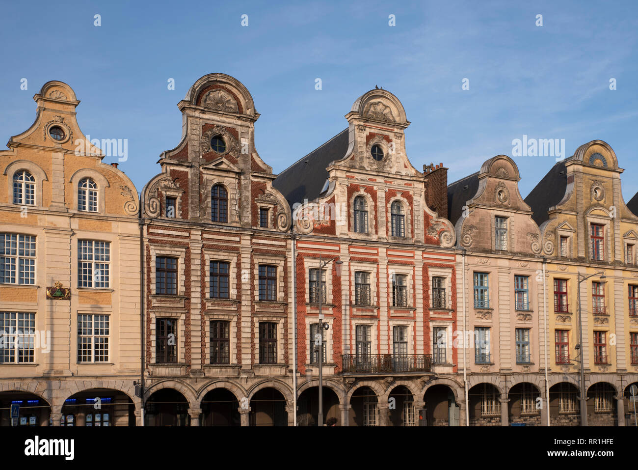 Façades of typical Flemish medieval houses Stock Photo - Alamy