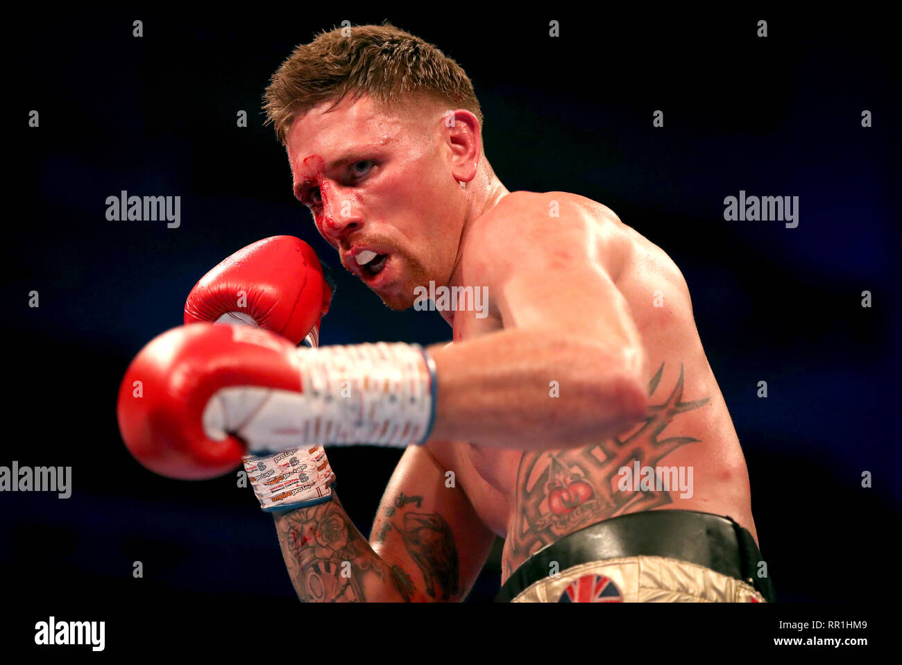 Ricky Summers during the Eliminator for British Light Heavyweight ...