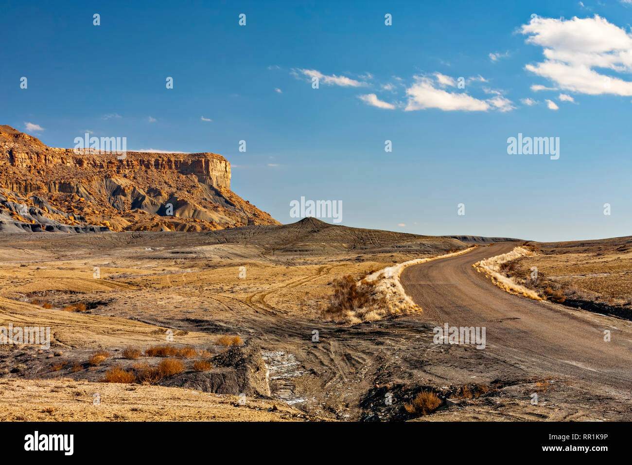 Road Along The Mesa Stock Photo - Alamy
