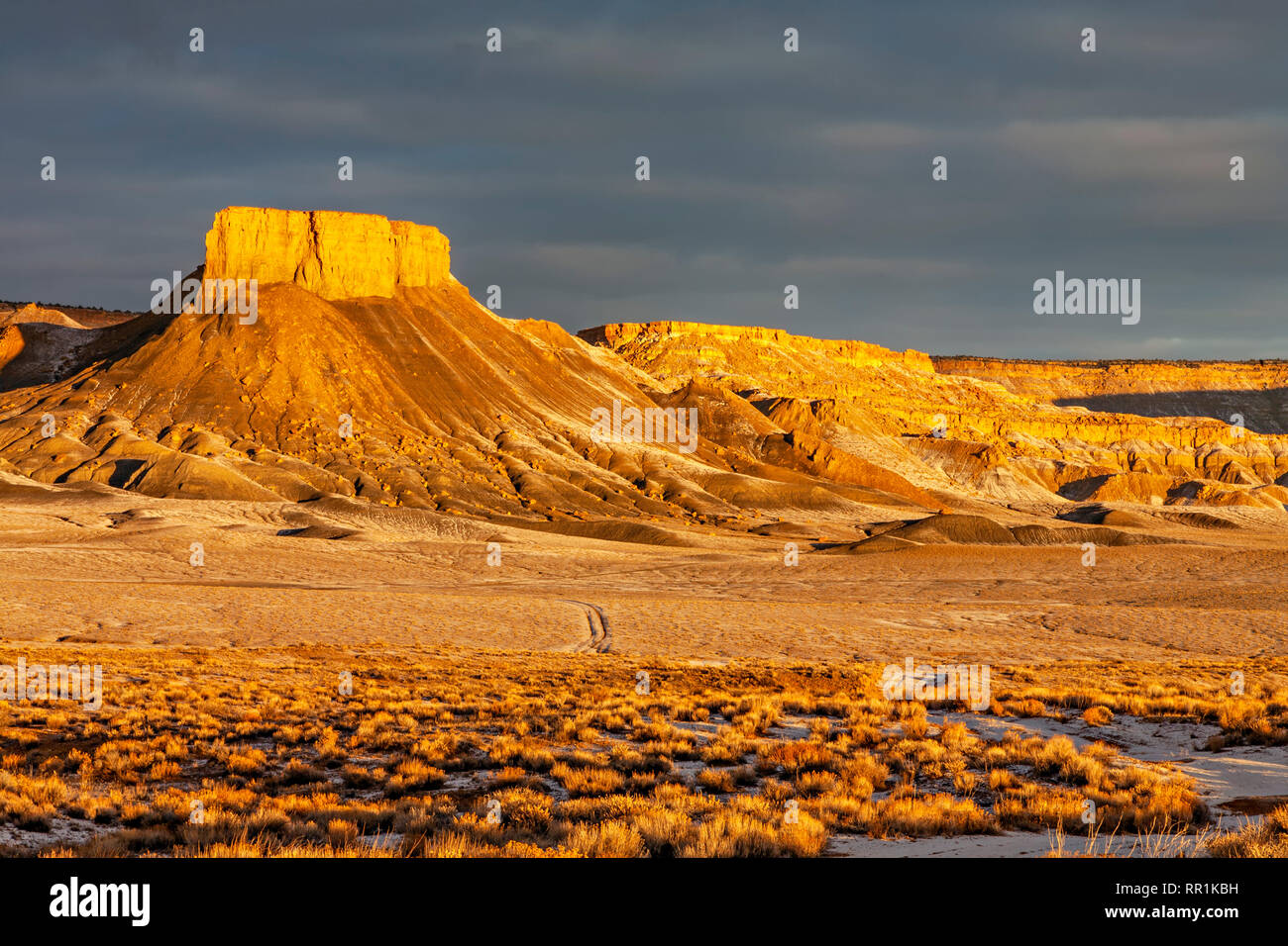 Sweet Light On The Buttes Stock Photo - Alamy