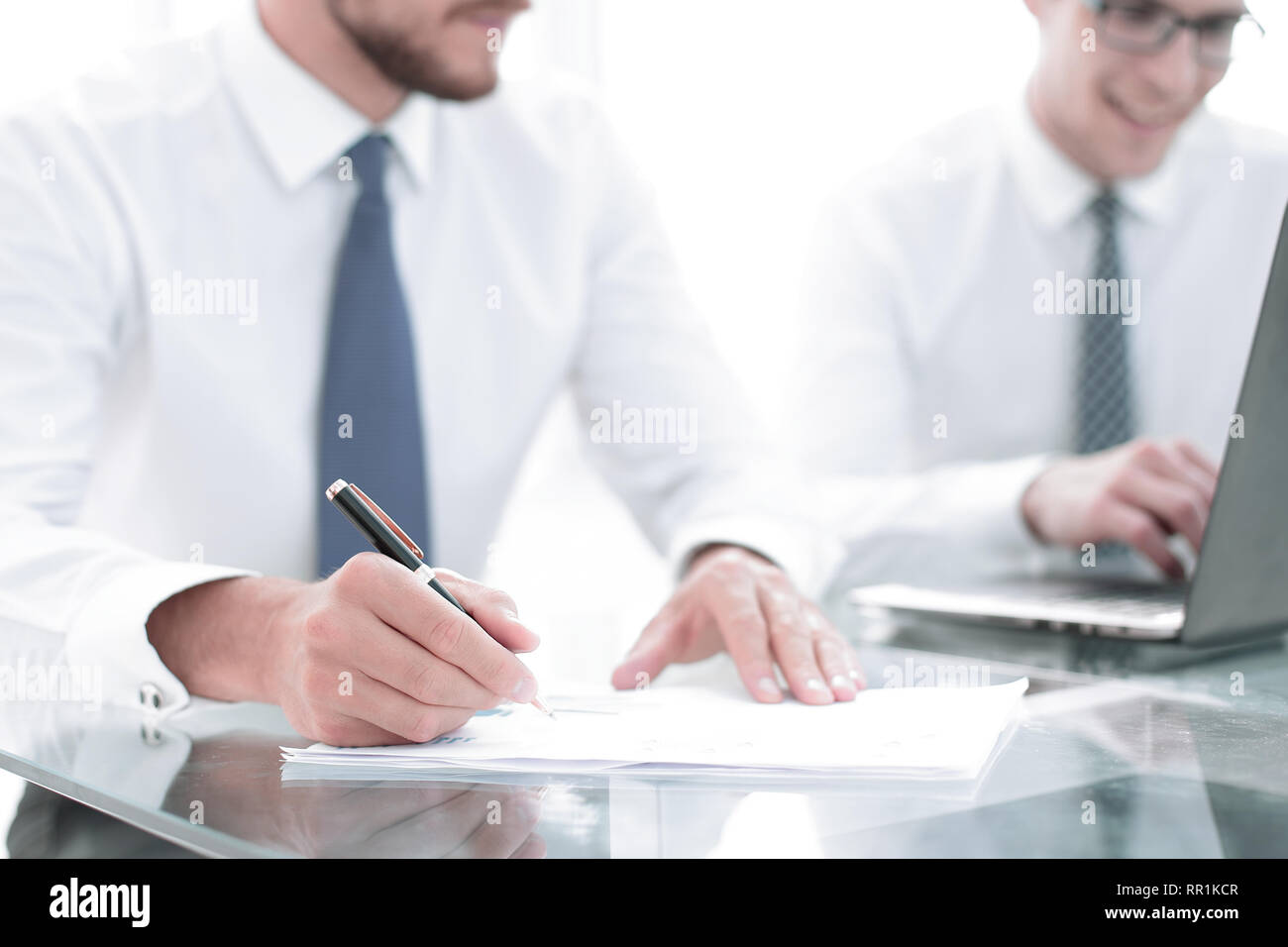 Close up businessman checking hi-res stock photography and images - Alamy