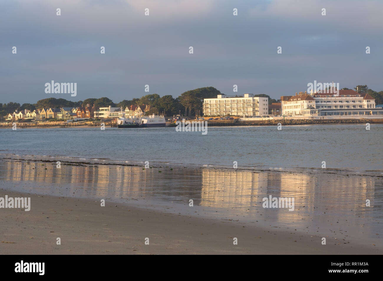 View from Shell Bay on the Studland Peninsula across Poole Harbour to ...