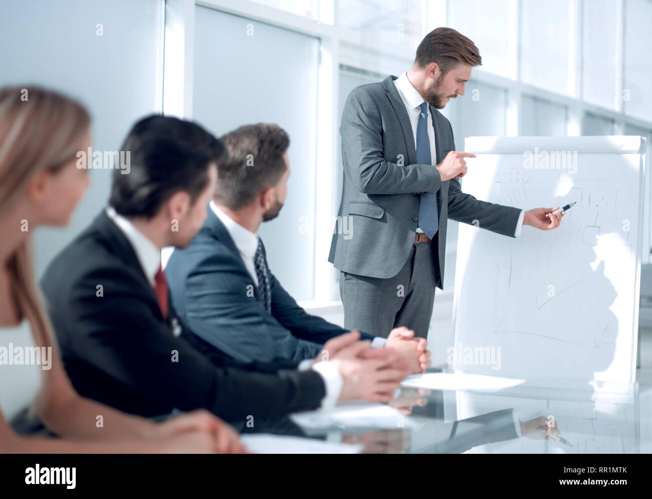 employees at a business presentation in the conference room Stock Photo ...