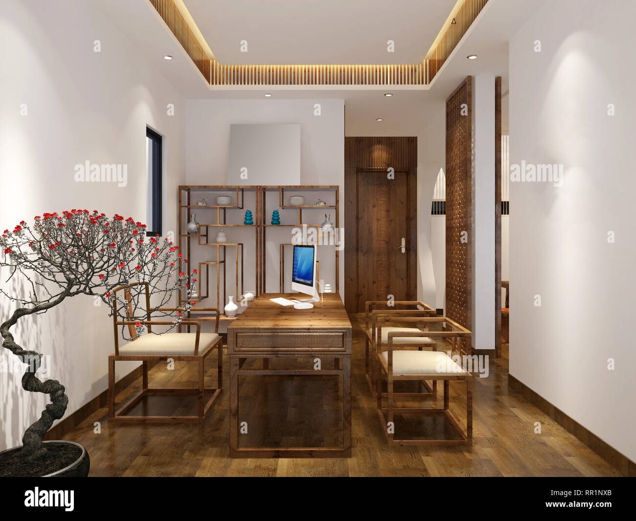 3d render working space Stock Photo - Alamy