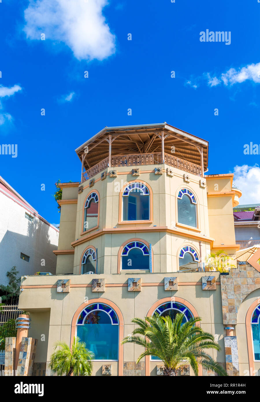 A colorful Modern Retail Mall in Marigot on the French side of Saint ...