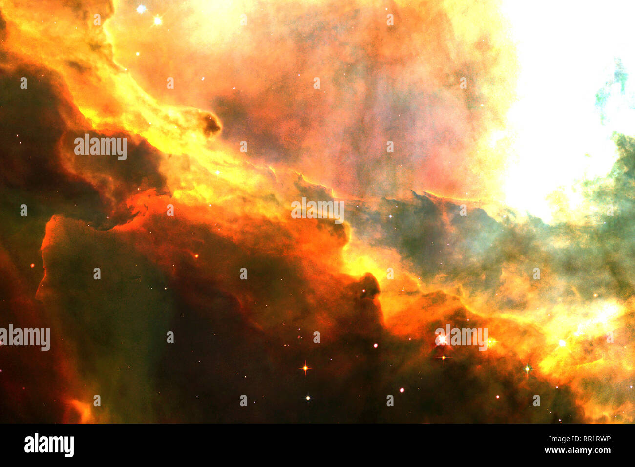 Infinite beautiful cosmos background with nebula and stars. Elements of ...