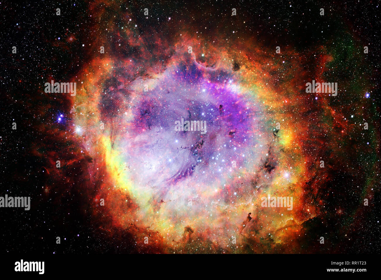 Galaxies, stars and nebulas in awesome space image. Colorful science ...