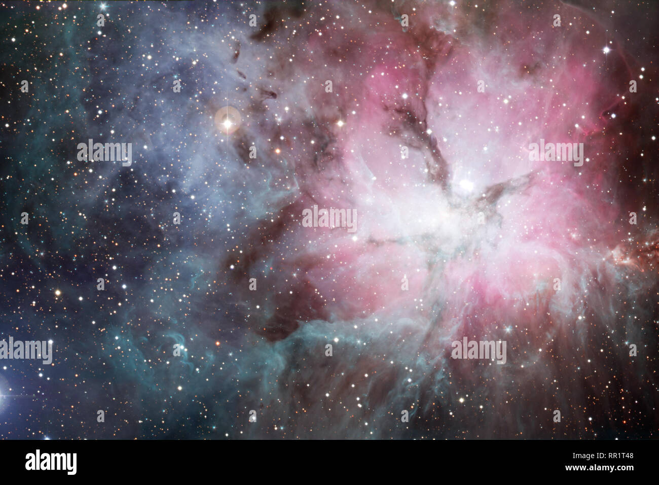 Beautiful nebula and bright stars in outer space, glowing mysterious ...