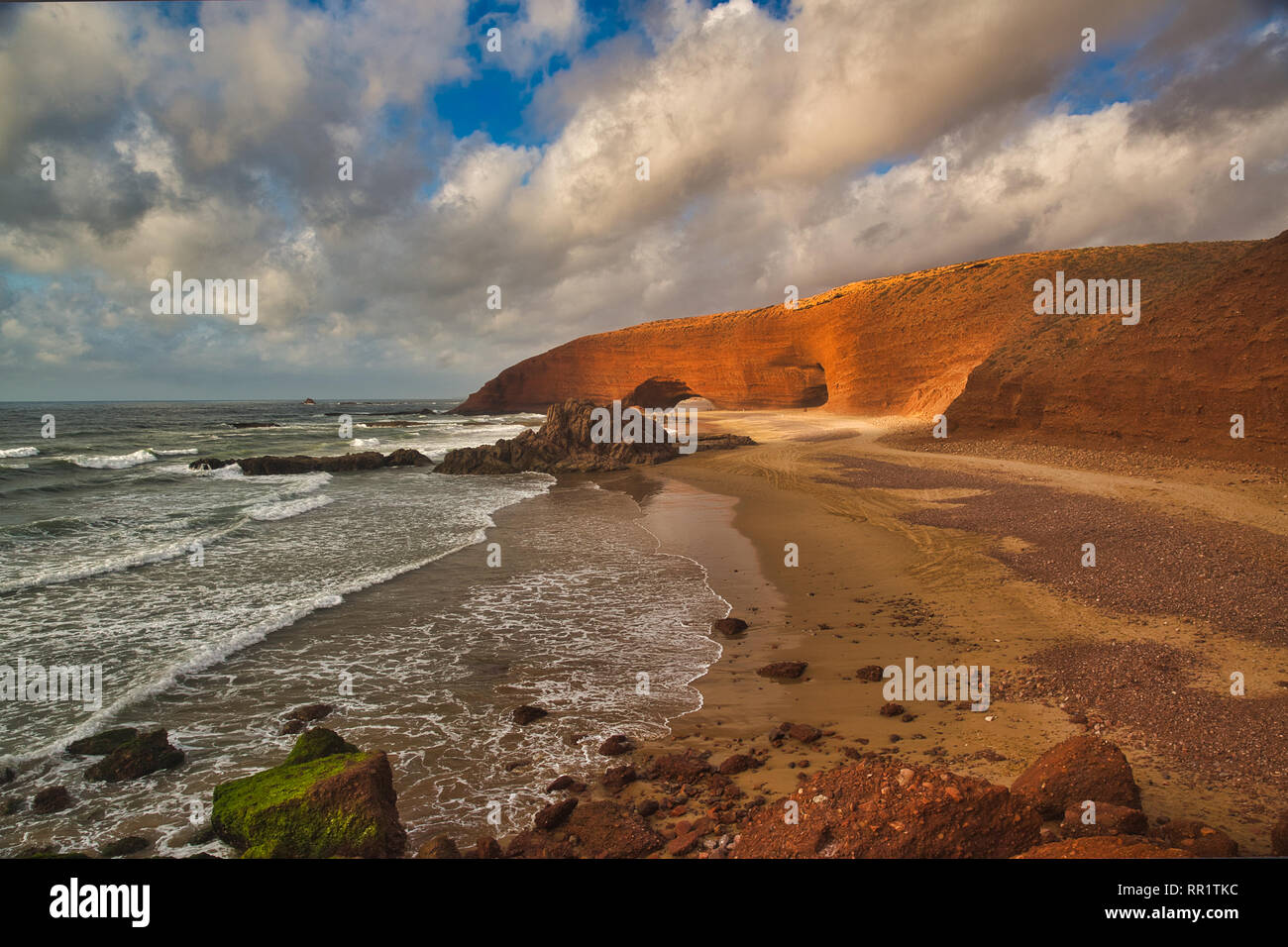 Stunning view of a Legzira beach in Morocco Stock Photo - Alamy