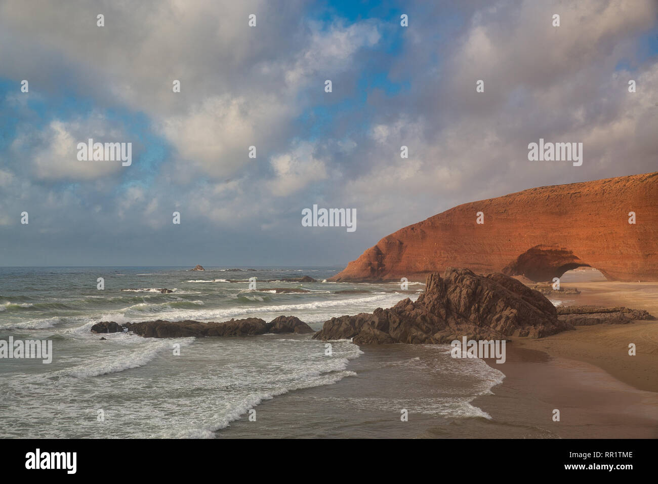 Stunning view of a Legzira beach in Morocco Stock Photo - Alamy