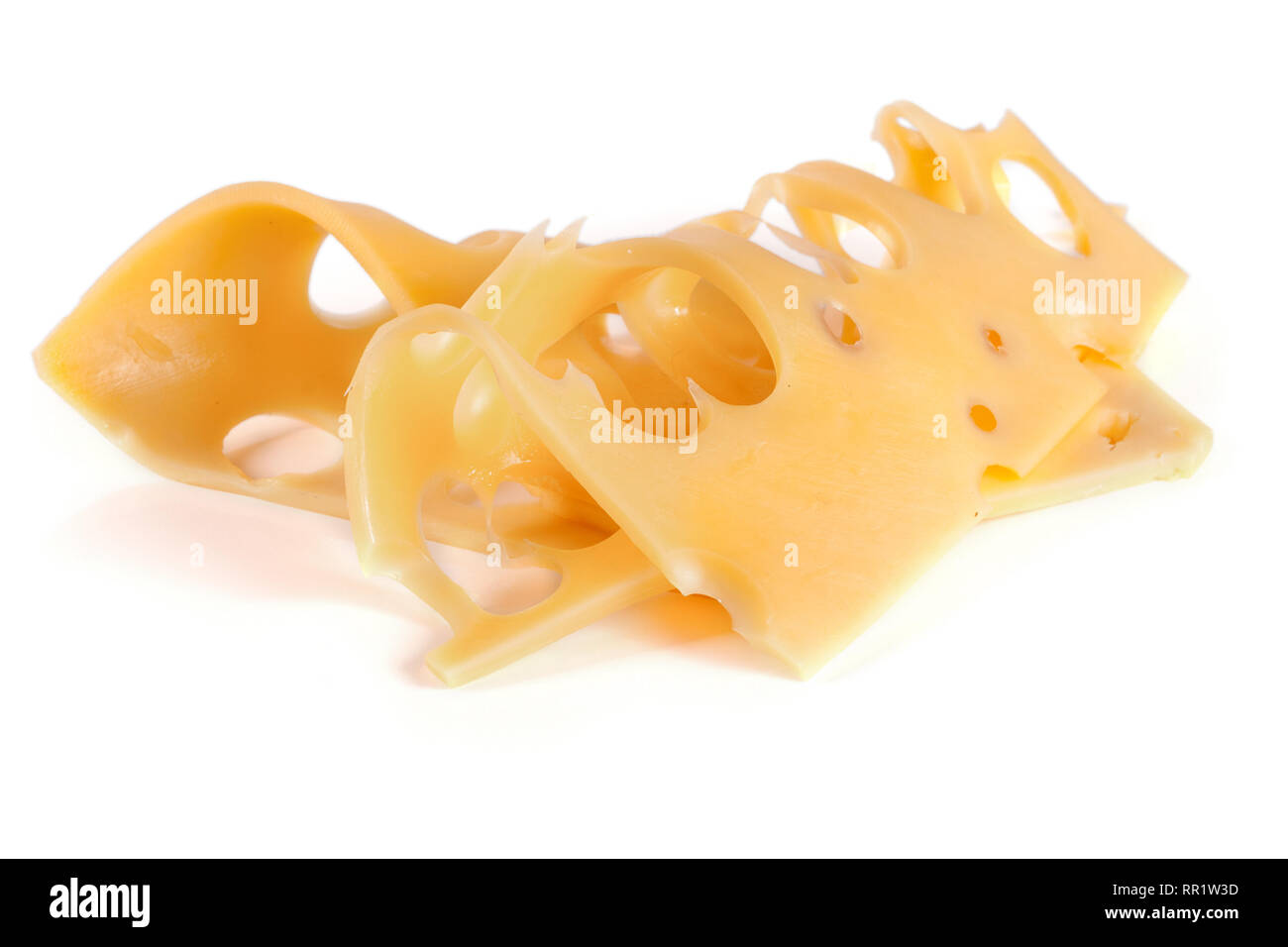 cheese slice isolated on white background cutout Stock Photo - Alamy