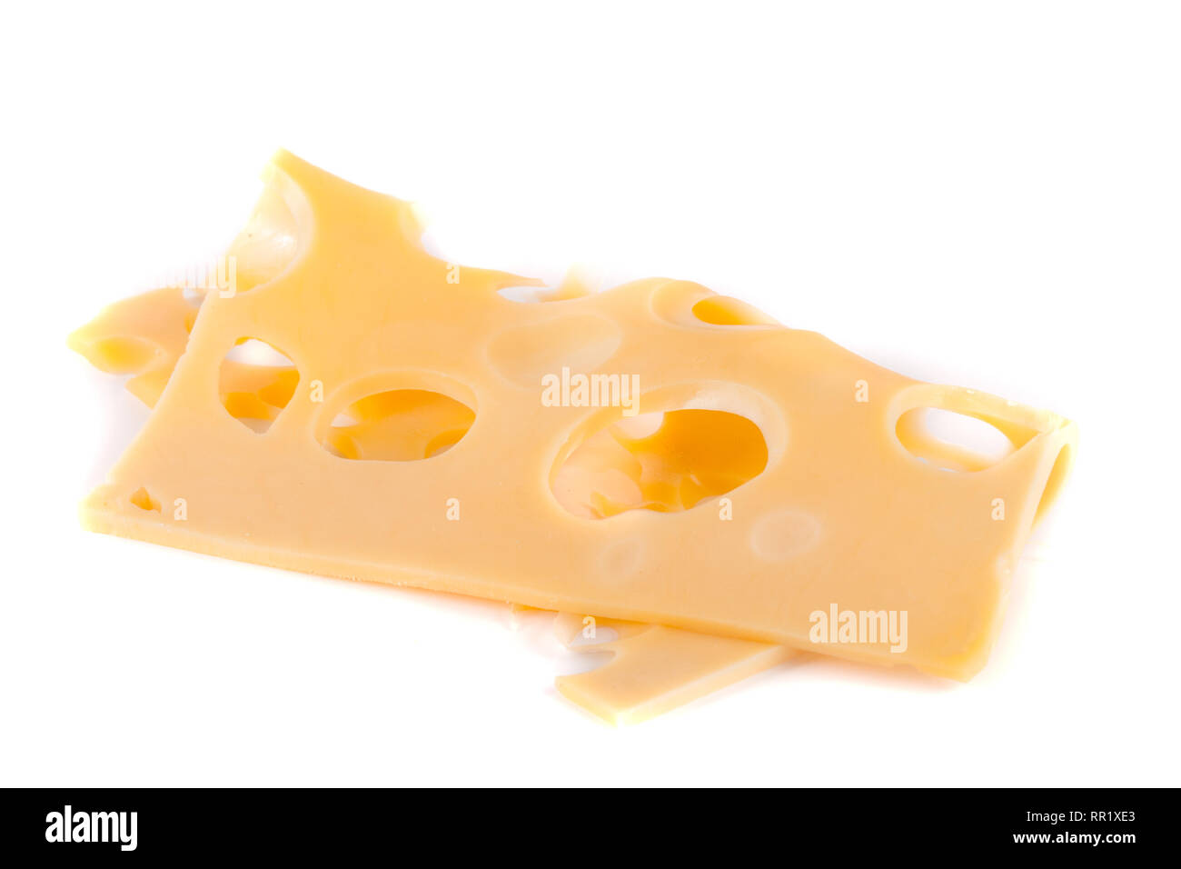 cheese slice isolated on white background cutout Stock Photo - Alamy