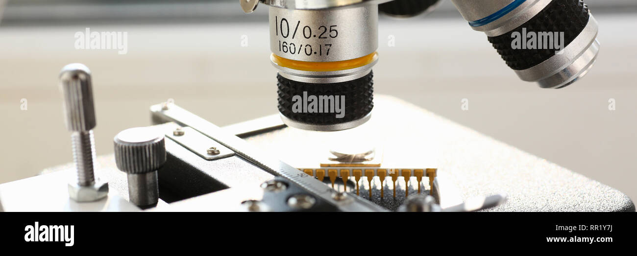 The head microscope on the background of Stock Photo - Alamy