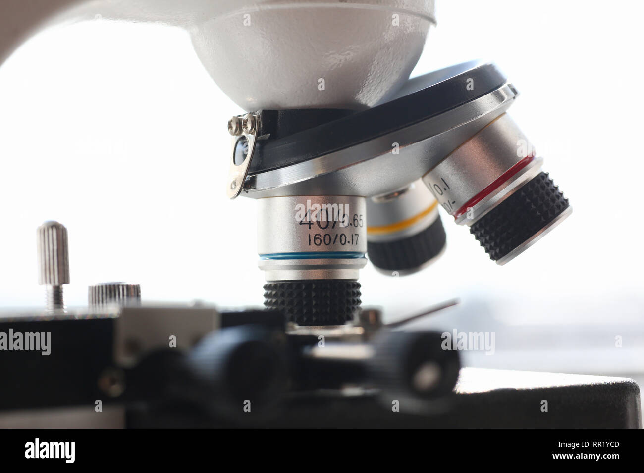 The head microscope on the background of Stock Photo - Alamy