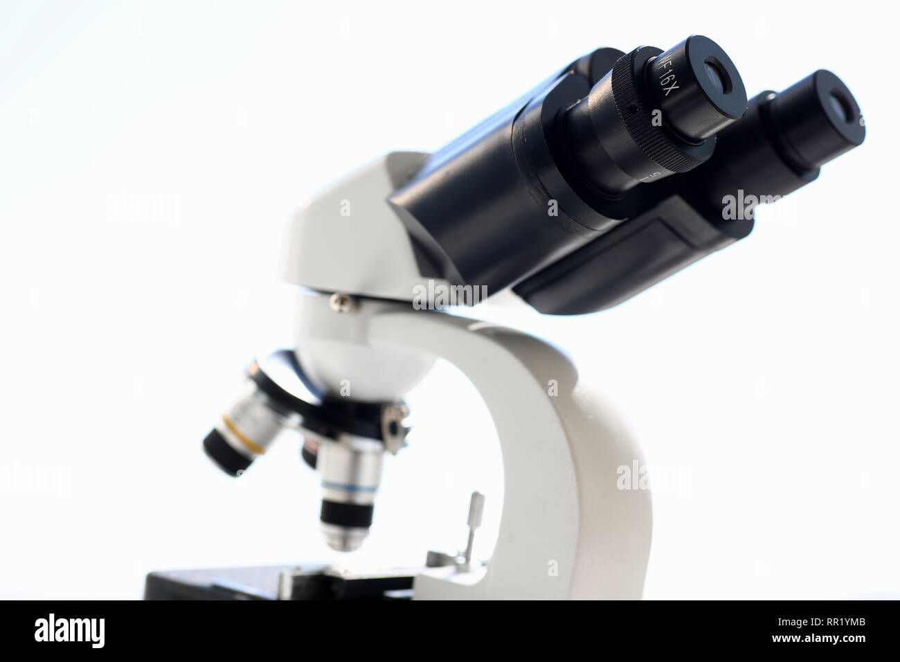 The head microscope on the background of Stock Photo - Alamy