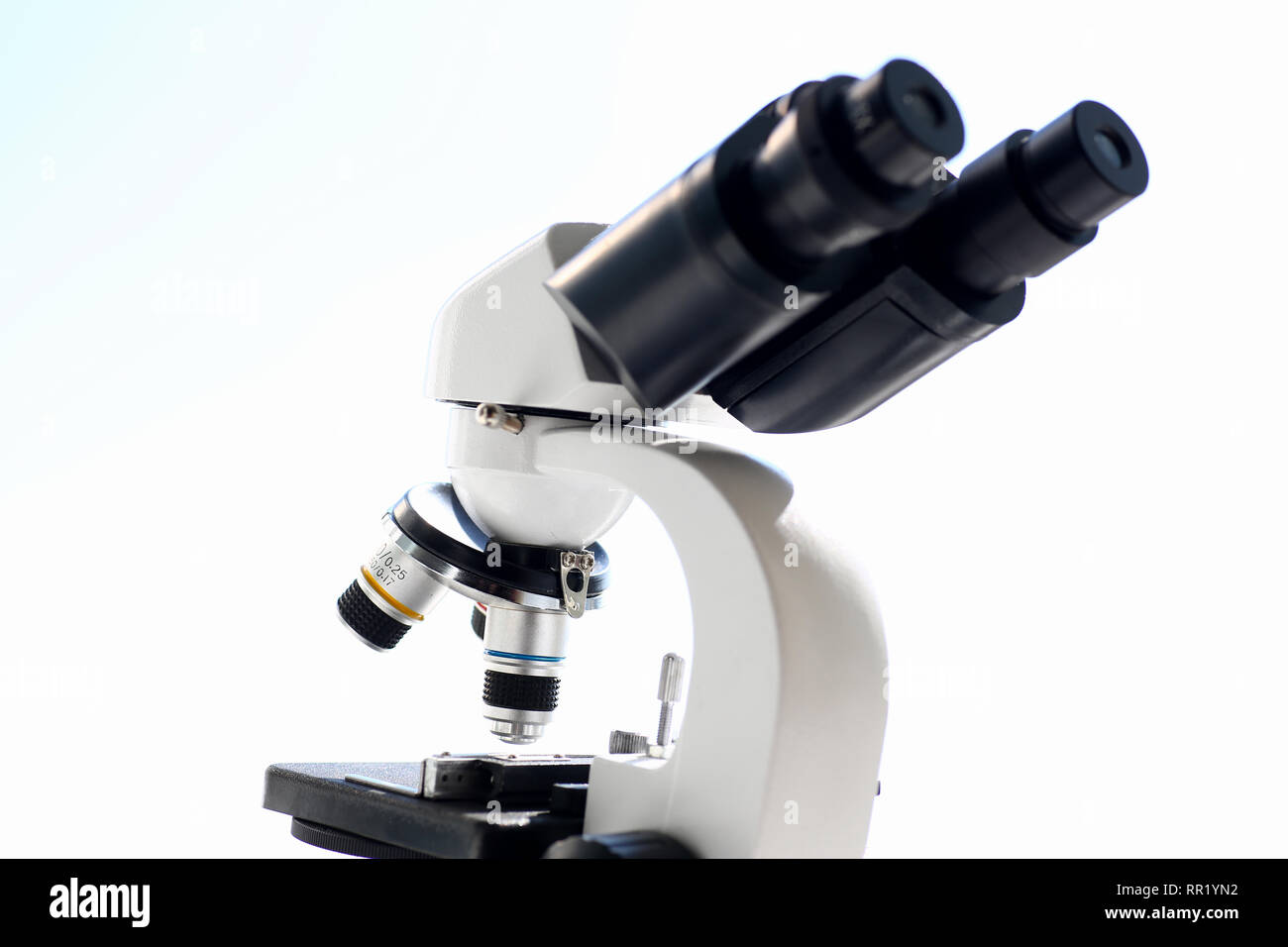The head microscope on the background of Stock Photo - Alamy
