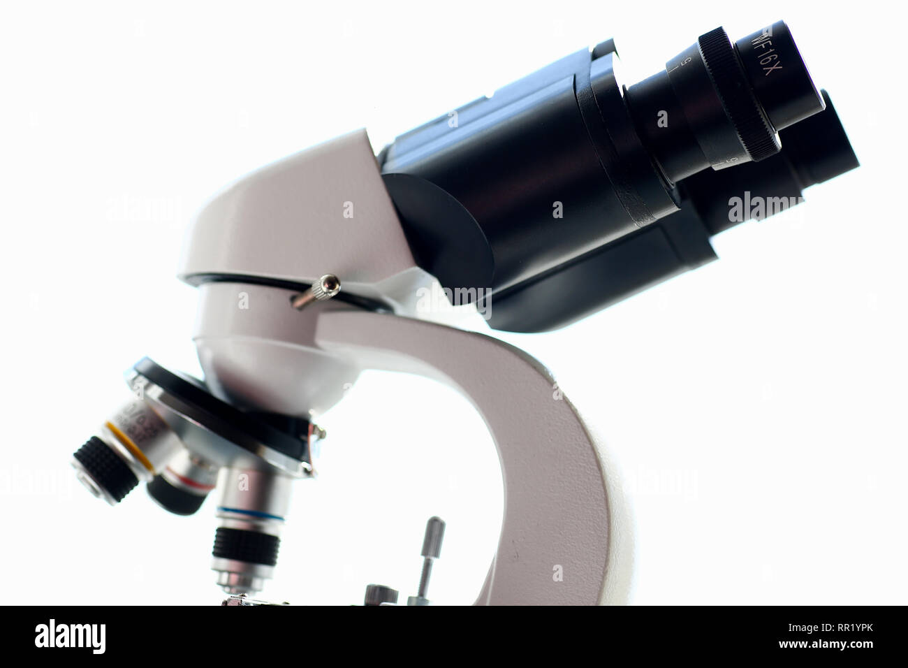 The head microscope on the background of Stock Photo - Alamy
