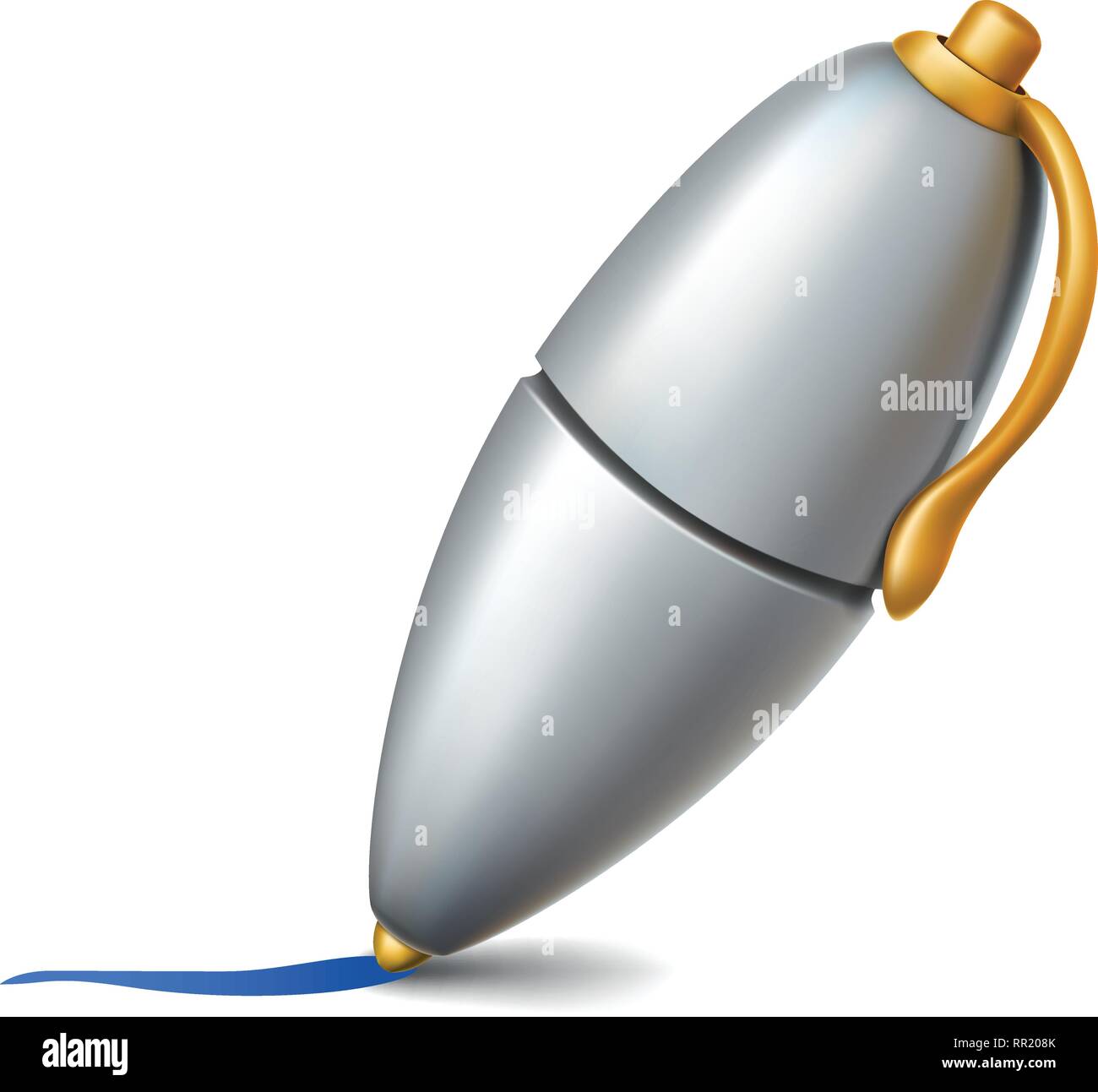 silver pen on white Stock Vector Image & Art - Alamy