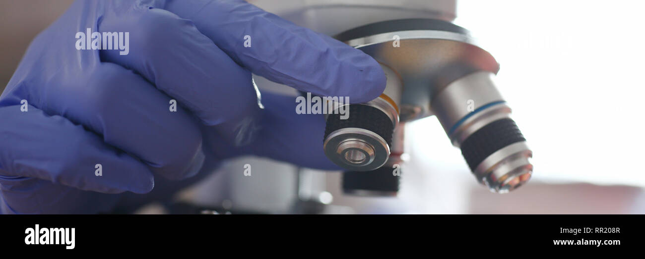 The head microscope on the background of Stock Photo - Alamy