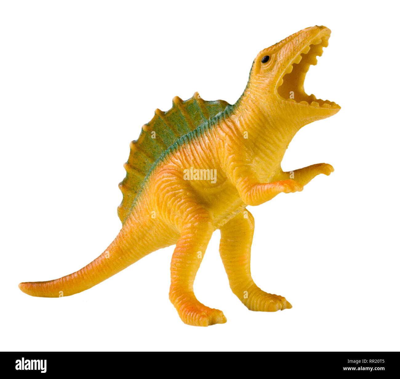 plastic dinosaur toy isolated on white background Stock Photo - Alamy