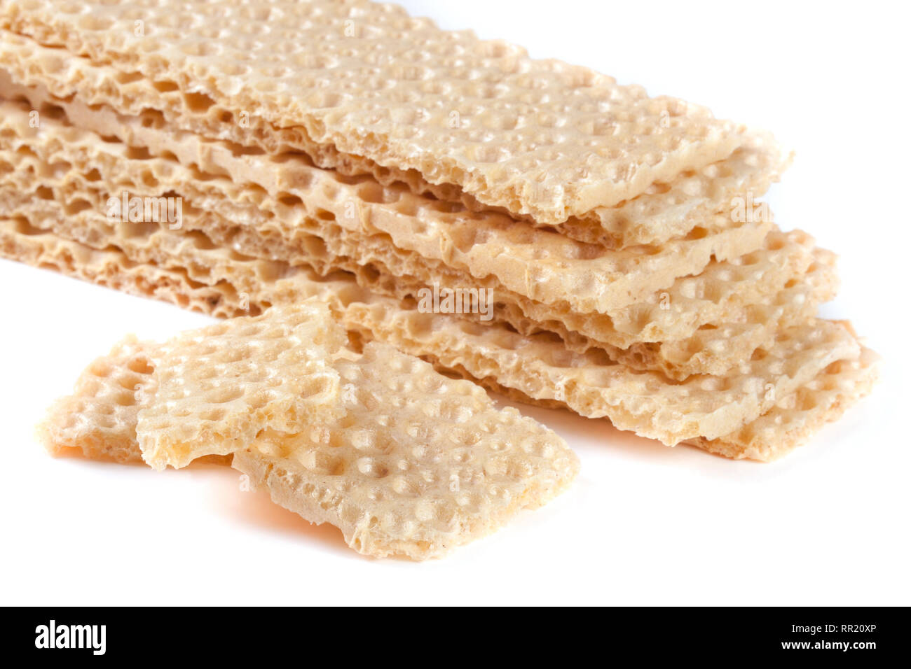 grain crispbreads isolated on white background Stock Photo - Alamy