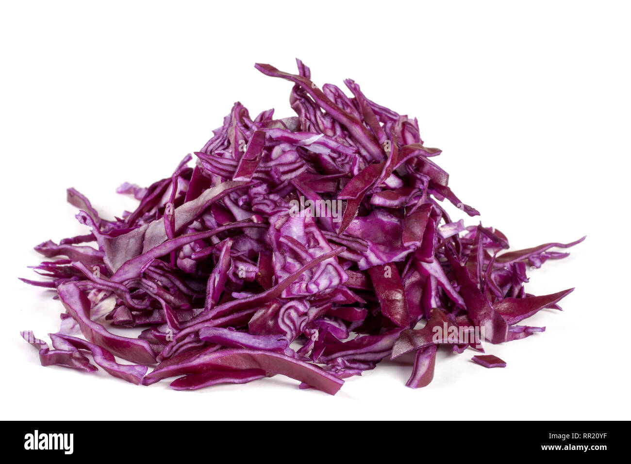 sliced red cabbage isolated on white background Stock Photo - Alamy