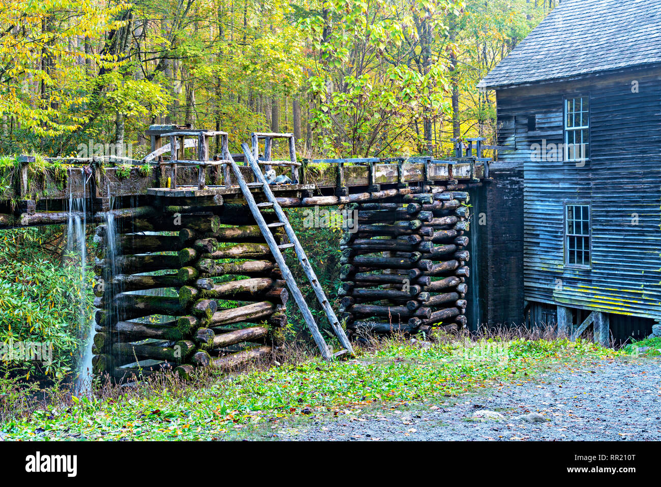 Old Ladder, Flume & Building Stock Photo - Alamy