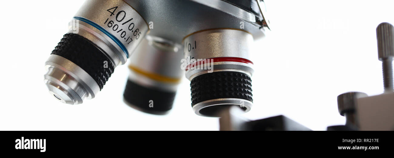 The head microscope on the background of Stock Photo - Alamy